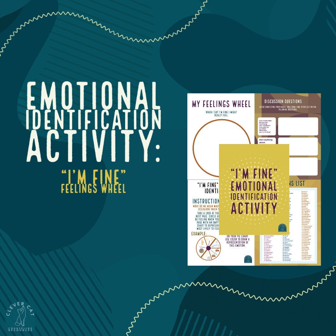 Emotional Identification Activity: "i'm Fine" Feeling Wheel - Etsy