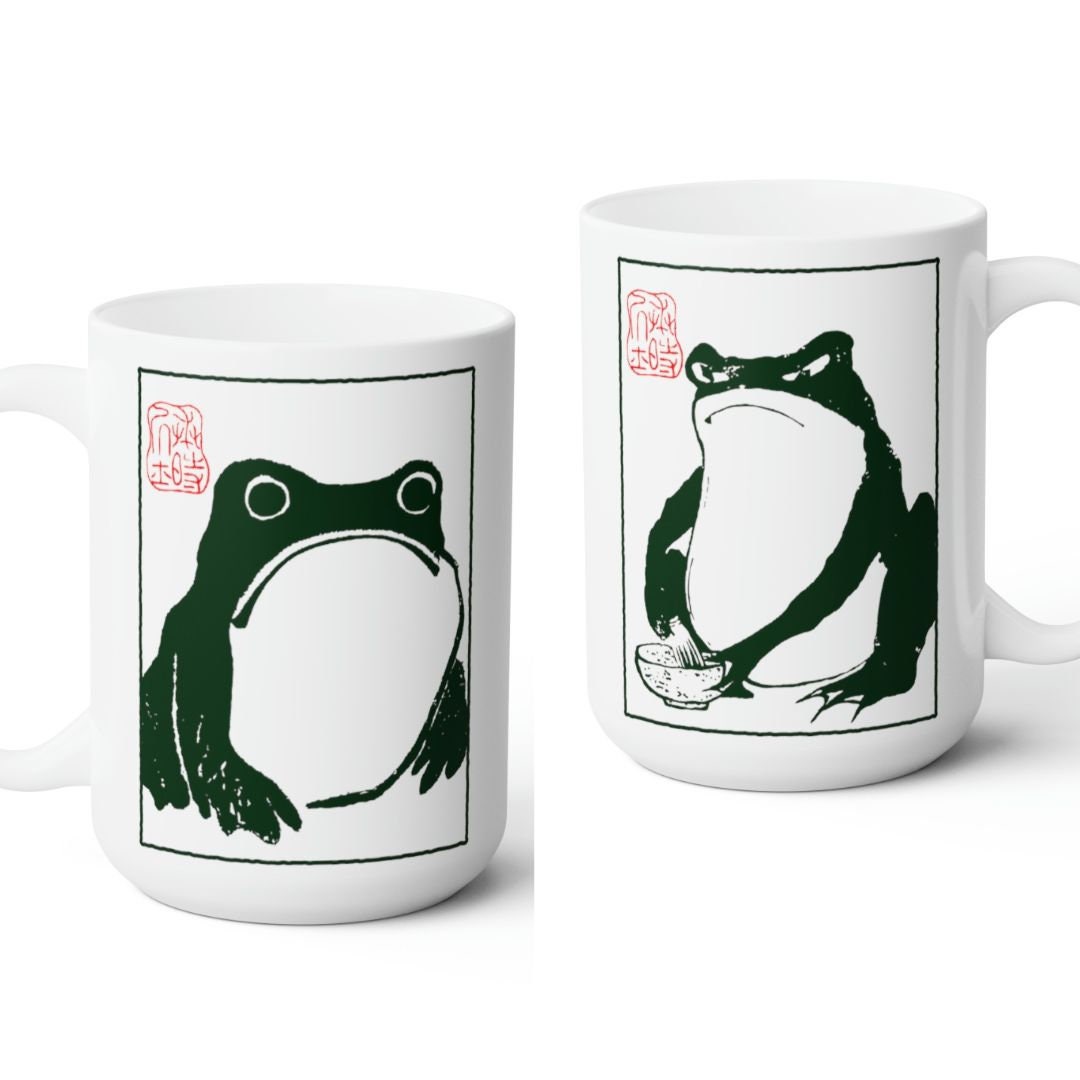 Grumpy Frog Mug Funny Frog Mug Matsumoto Hoji Frog Art - Etsy Canada