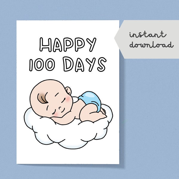 Korean 100th Day Celebration Card - Etsy