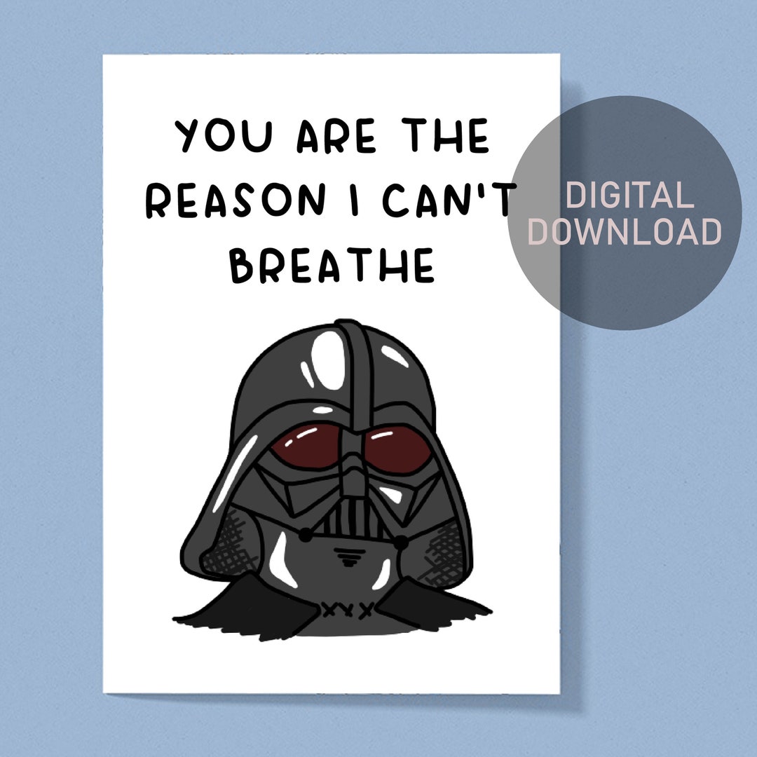Printable Card Darth Vader Card Funny Star Wars Card Star - Etsy