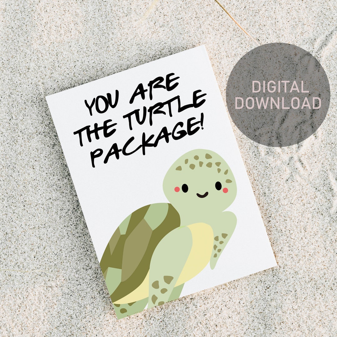 Sea Turtle Card Encouragement Card You Are the Total - Etsy