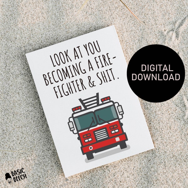 Fire Academy Graduation Card - Etsy