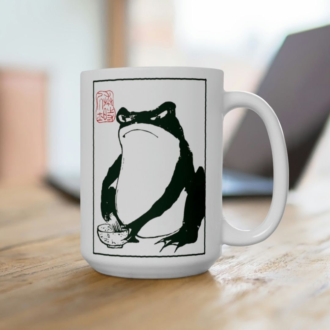 Grumpy Frog Mug Funny Frog Mug Matsumoto Hoji Frog Art - Etsy Canada