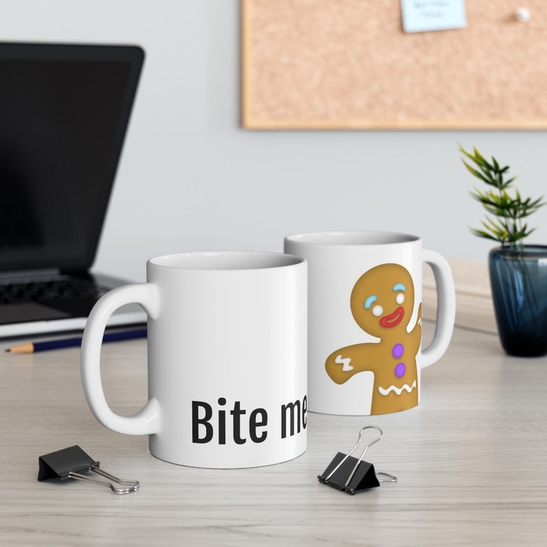 Bite Me Mug Gingy Inspired Mug Christmas Holiday Mug - Etsy Canada