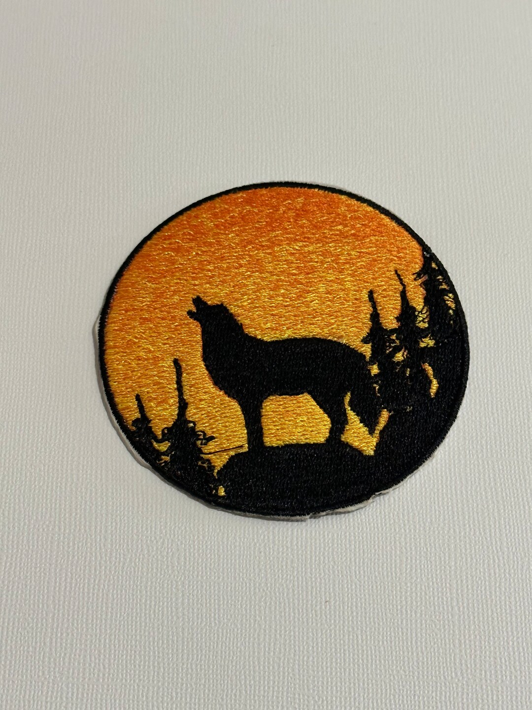 Howling Sunset Wolf Iron on Patch - Etsy
