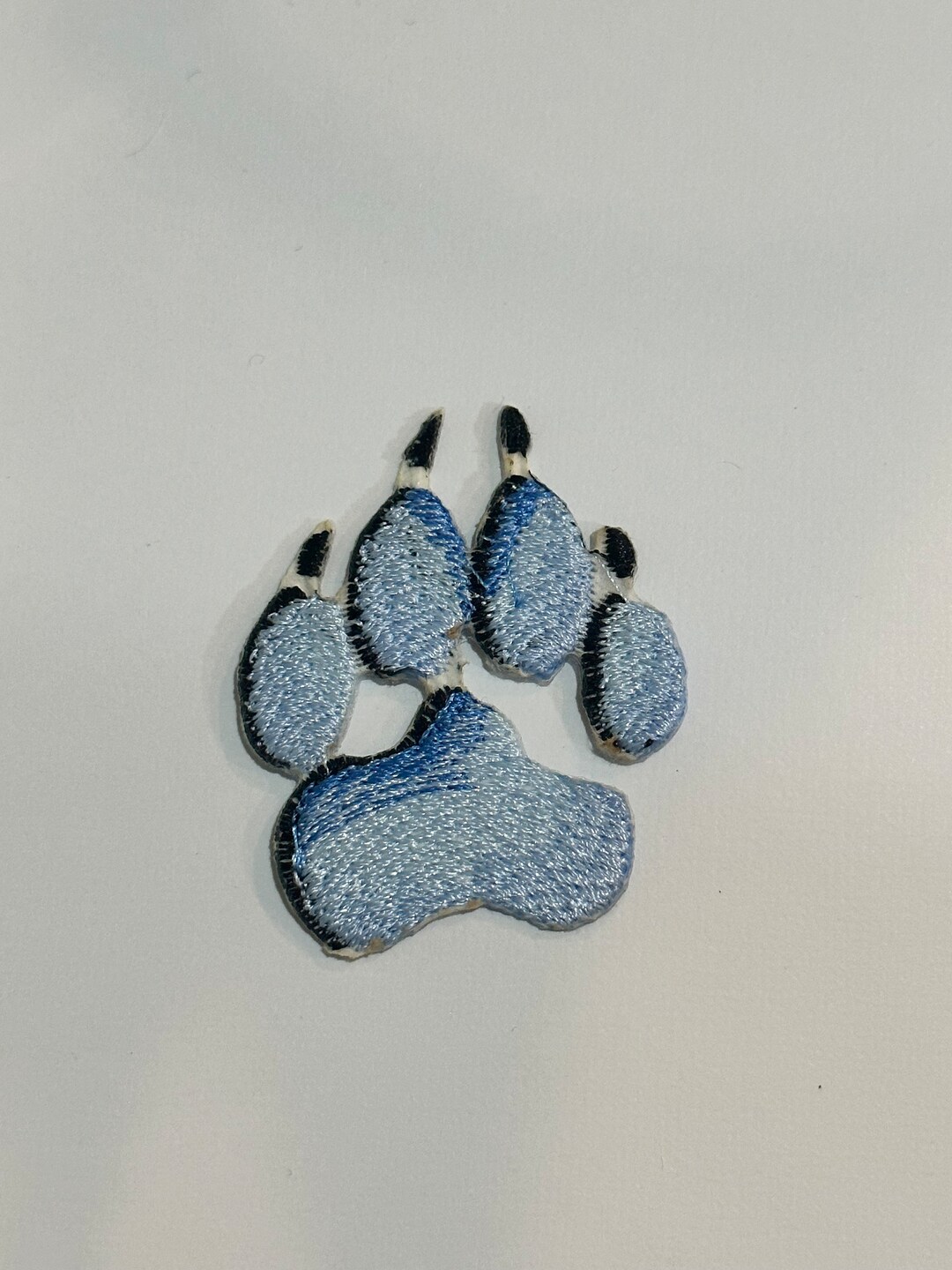 Light Blue Paw Print Iron on Patch - Etsy