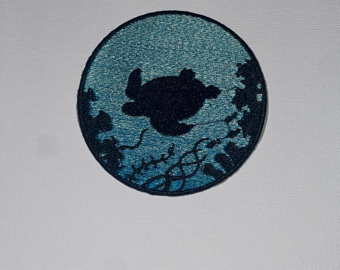 Sea Turtle Under the Sea Embroidered Iron on Patch - Etsy