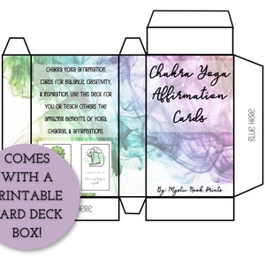 Printable Chakra Yoga Positive Affirmation Cards, Tool for Yoga ...