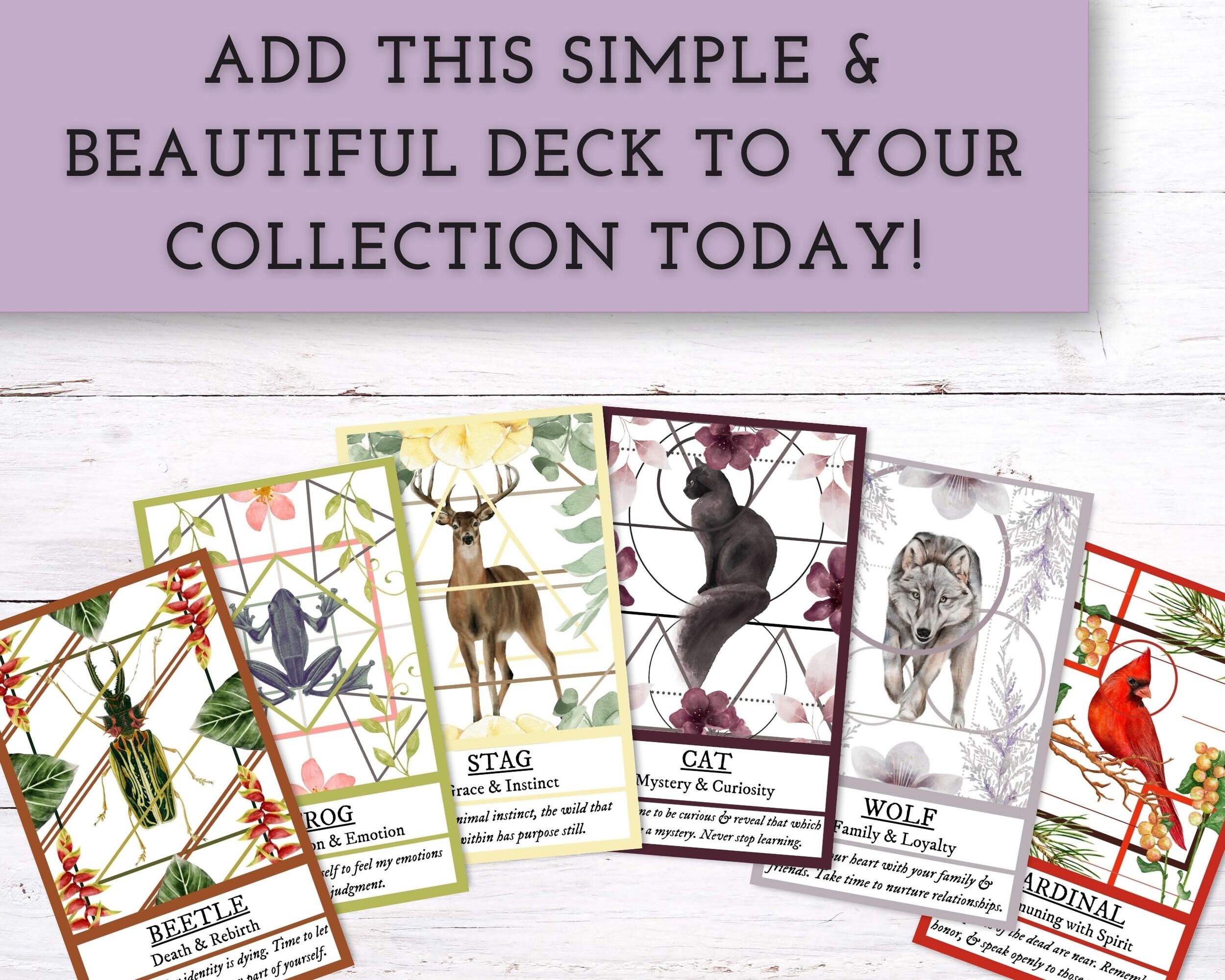 Printable Animal Oracle Card Deck, 24 Cards, Animal Omen Cards, Oracle ...