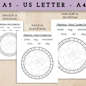 Printable Mood Tracker Coloring Pages, Mood Habit Tracker, Adult ...