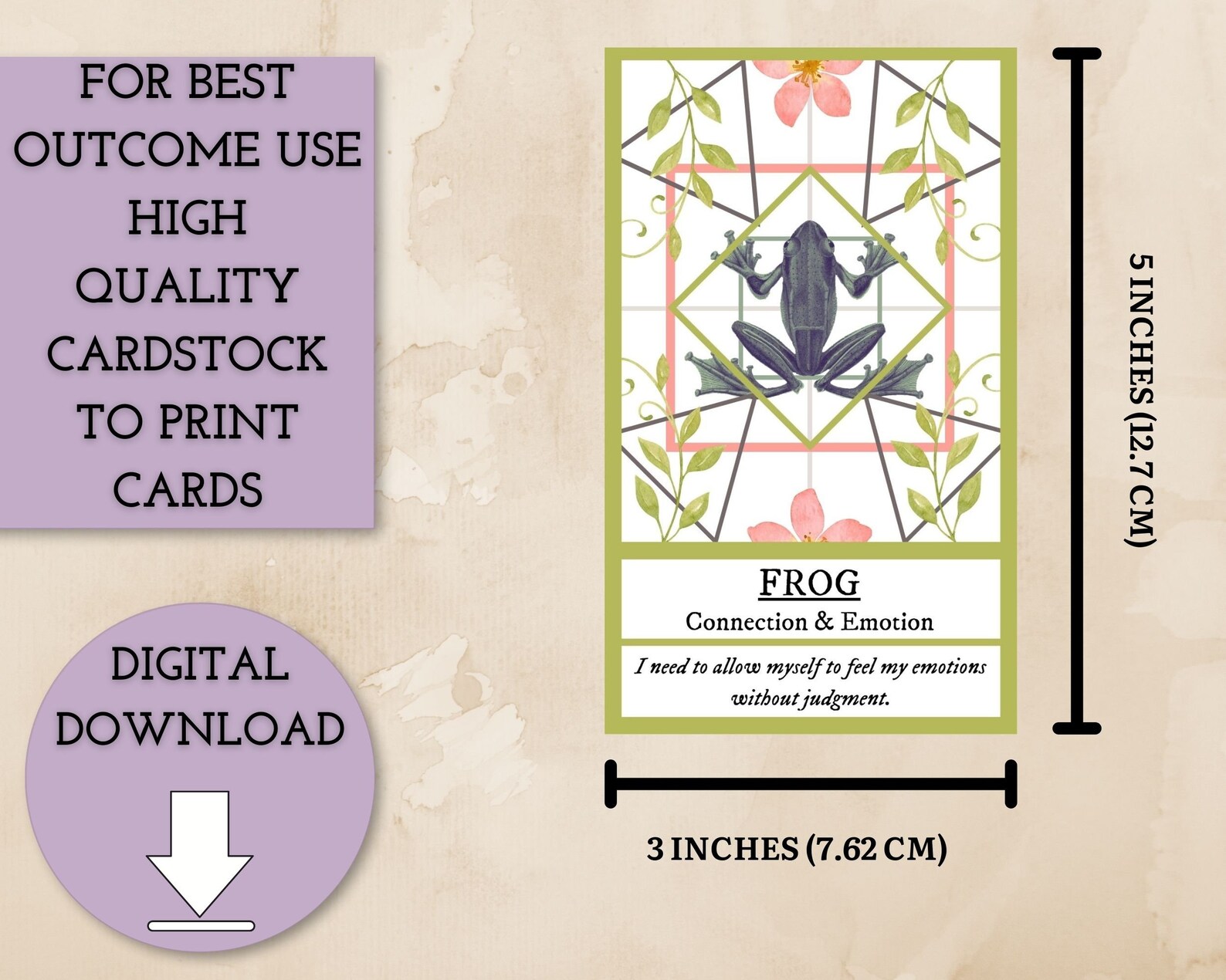 Printable Animal Oracle Card Deck, 24 Cards, Animal Omen Cards, Oracle ...