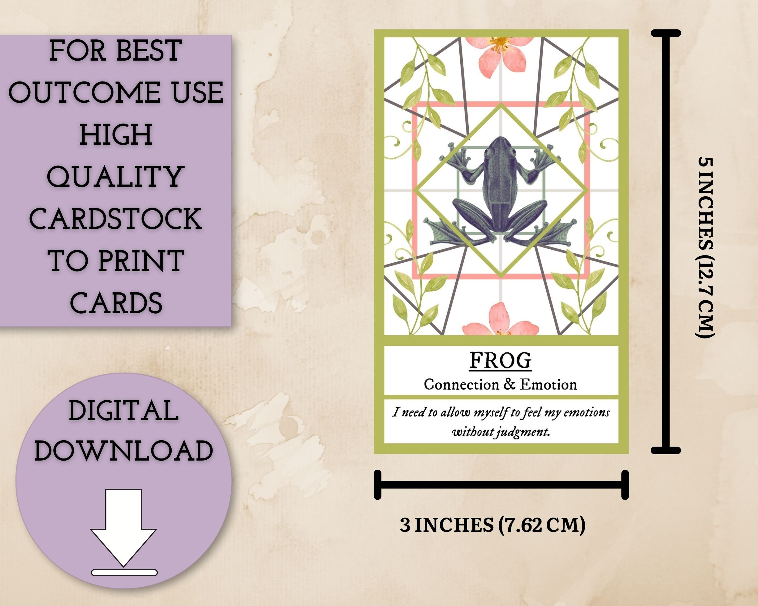 Printable Animal Oracle Card Deck, 24 Cards, Animal Omen Cards, Oracle ...