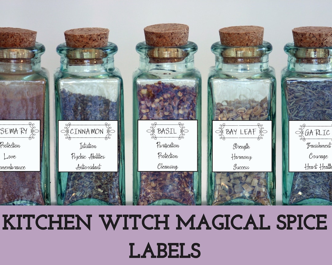 Printable Witchy Spice Labels With Magical Correspondences, Spice ...