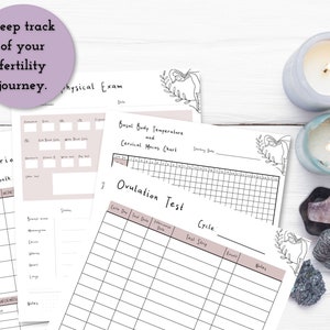 Printable Period & Ovulation Tracker, Period Health Tracker, Ovulation ...