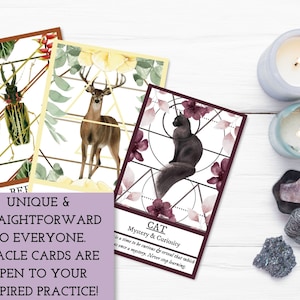 Printable Animal Oracle Card Deck, 24 Cards, Animal Omen Cards, Oracle ...