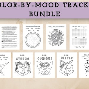 Printable Mood Tracker Coloring Pages, Mood Habit Tracker, Adult ...
