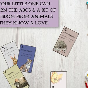 Printable Animal Cards, ABC Animal Cards, Positive Affirmation Cards ...