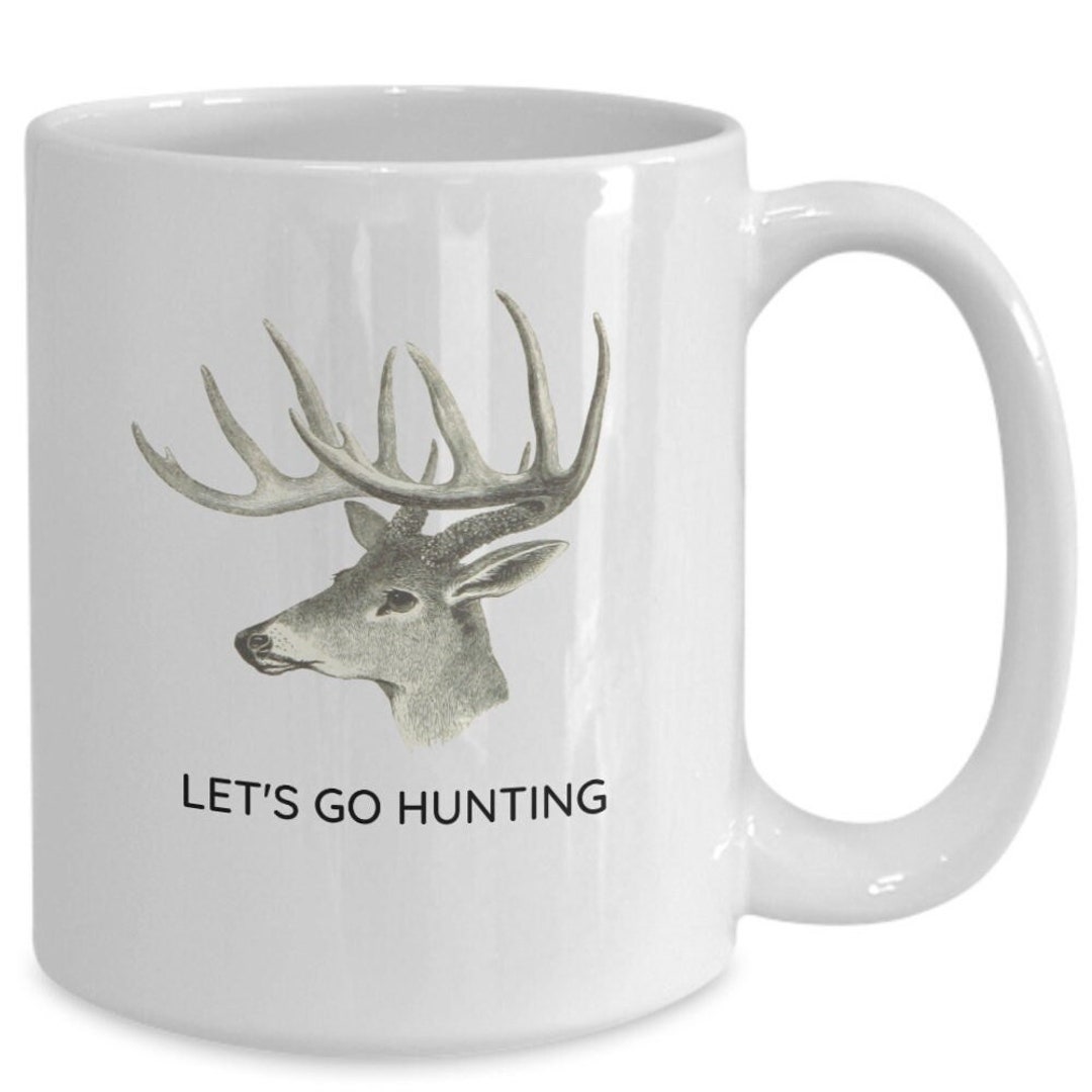 Deer Hunter Mug, Deer Head, Antlers, Gift for Hunters, Buck Fever ...