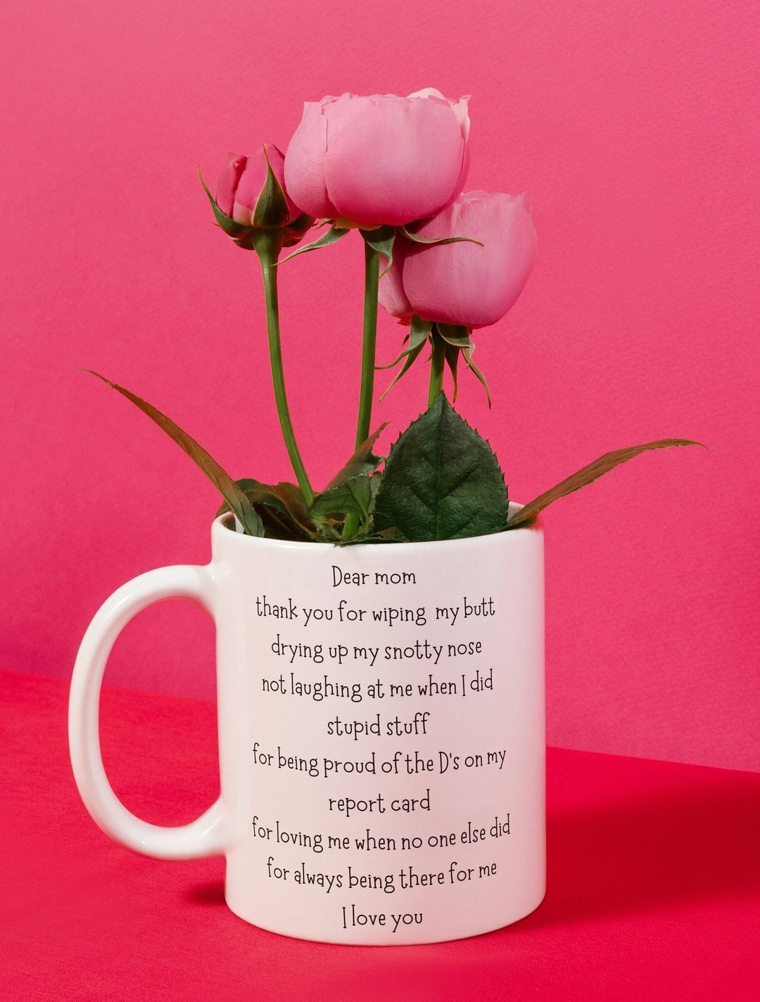 Dear Mom Mug, Thank You Mom, Understanding Mom, Dear Mom Letter on Mug ...