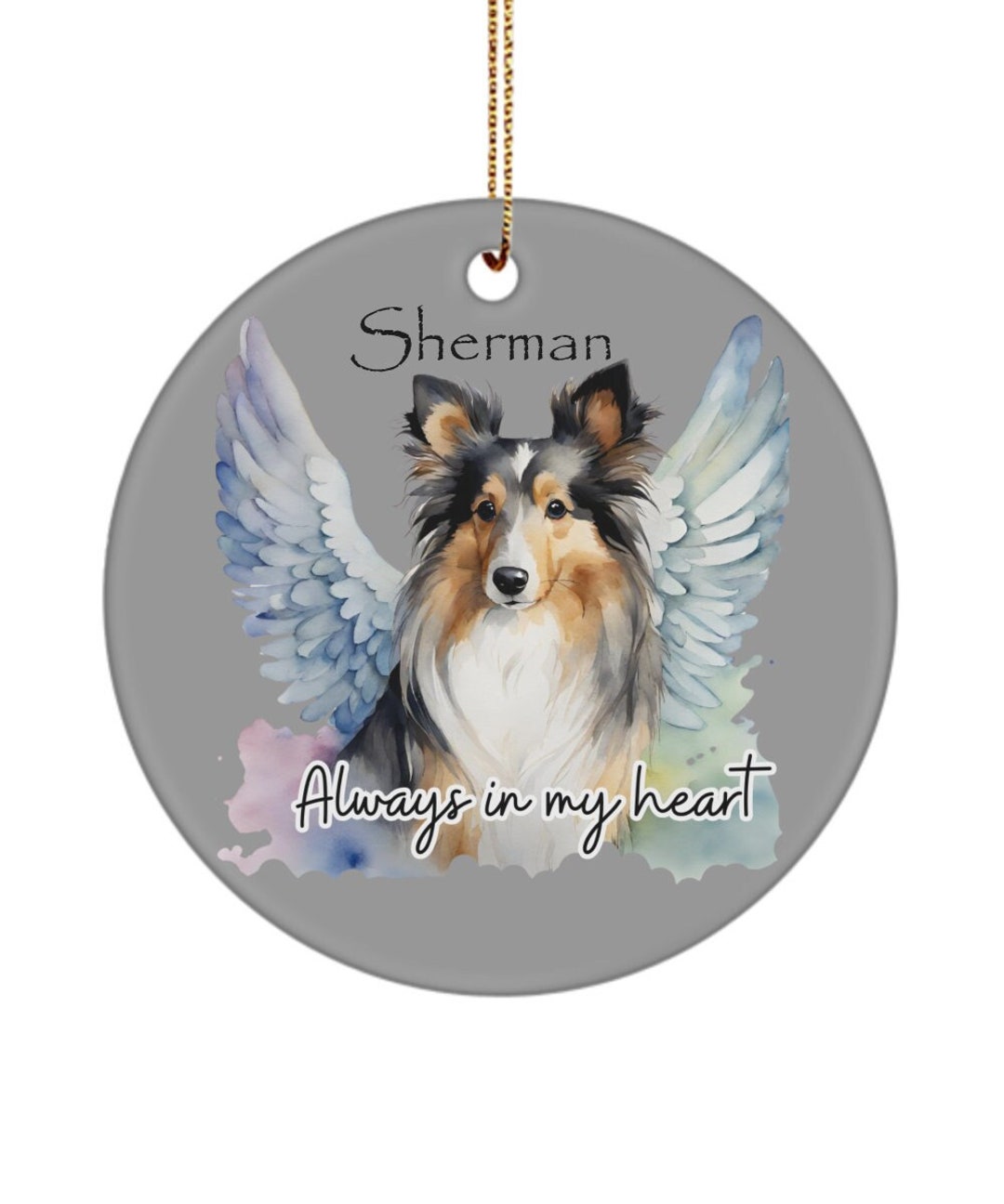 Sheltie Angel Ornament: Glossy Ceramic Christmas Decoration - Etsy