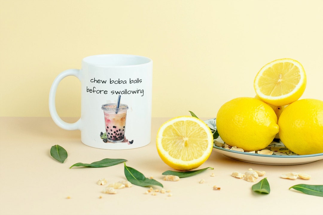 Boba Tea, Boba Tea Mug, Boba Funny Cup, Boba Balls, - Etsy