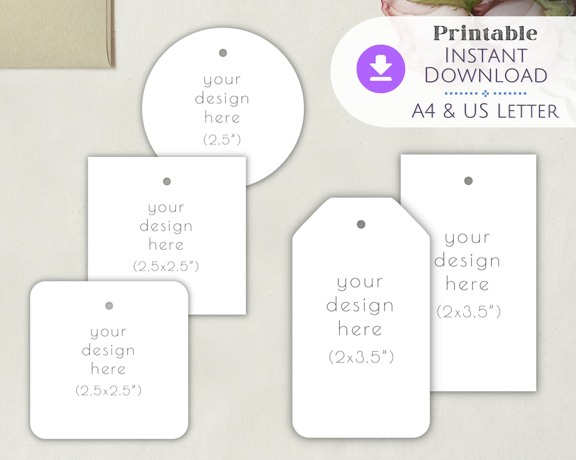 Gift Tags, Printable Tags, Gift Tag Printable, Tag Template, Printable Tag Editable, Tag ...