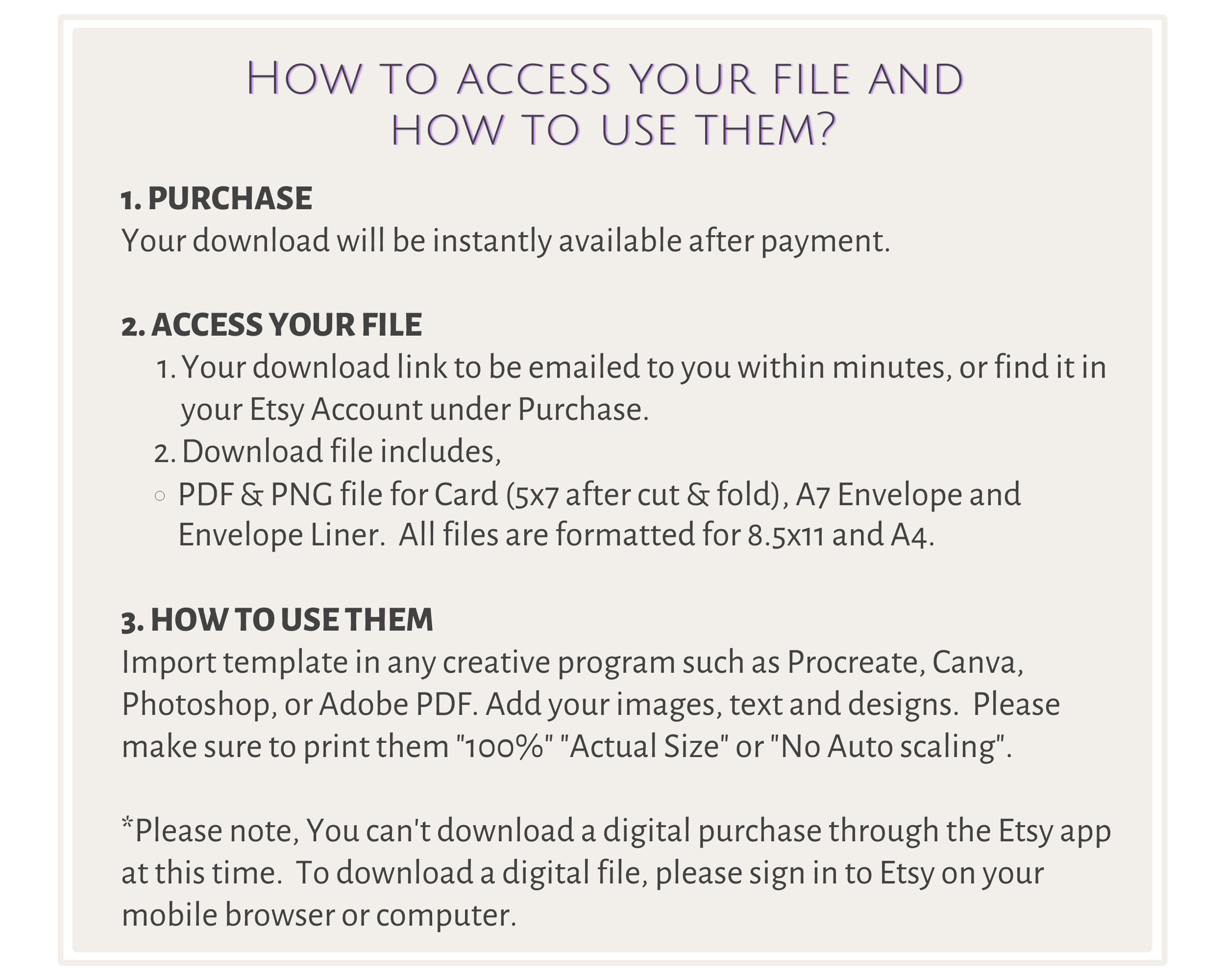 Printable Card Templates, Editable Card Template, Canva Template ...