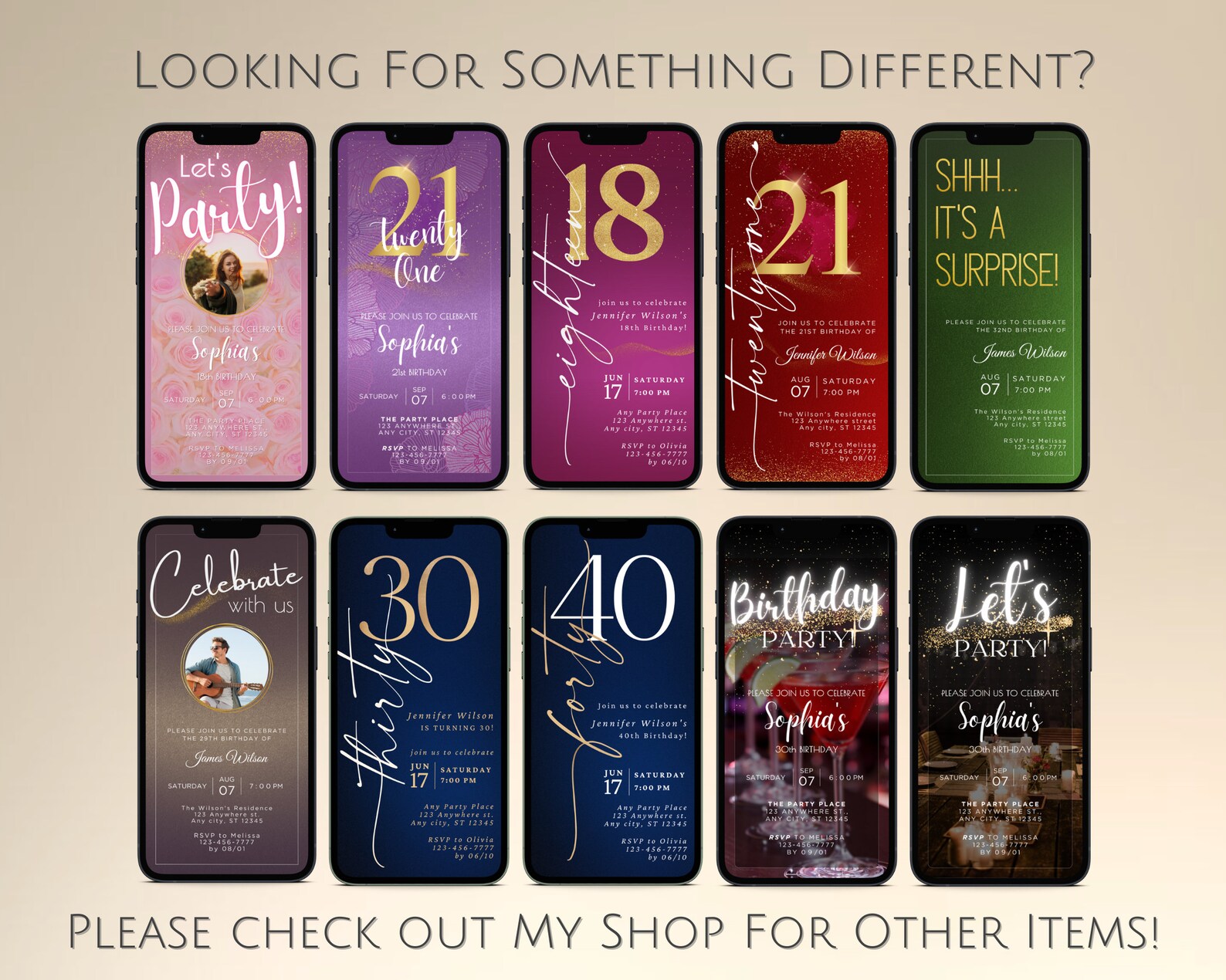 Animated Party Invitation Template Black Gold Editable Video Invite ...