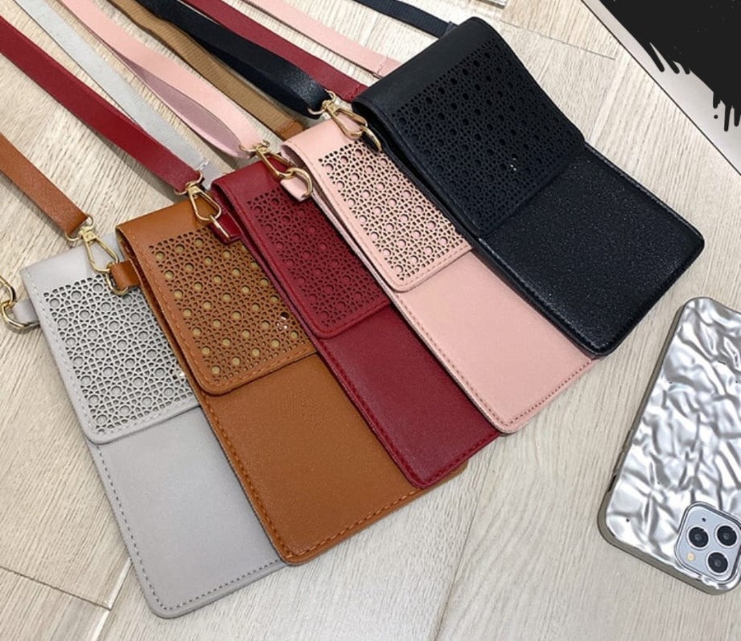 PU Leather Crossbody Phone Bag, Touchscreen Mini Bag, Small Shoulder ...