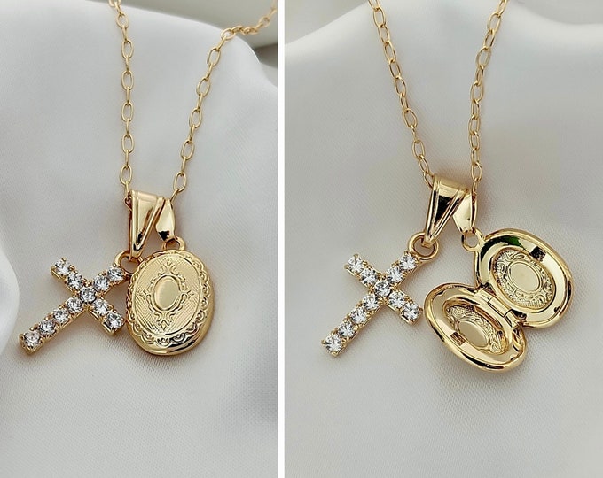 Gold Plated Tiny Oval Locket Necklace, Oval Locket Necklace, Photo ...