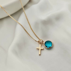 Dainty Cross Necklace, Small Cross Pendant, Tiny Cross Necklace ...