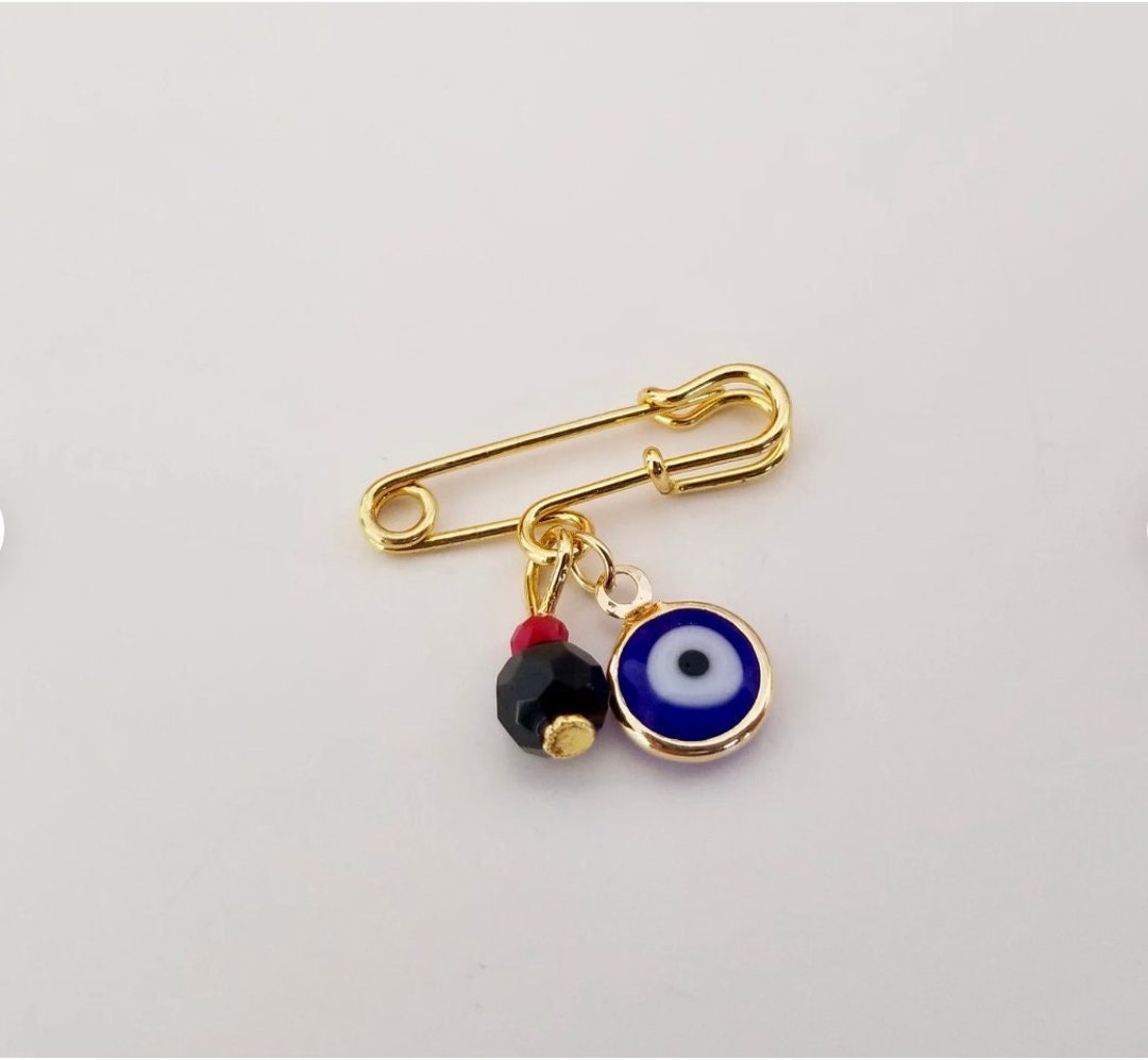 Azabache Baby Pin 18K Gold Filled Pin Azabache Charm Babay - Etsy