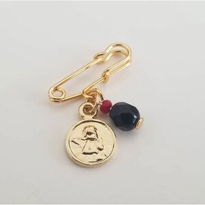 Azabache Baby Pin 18K Gold Filled Pin Azabache Charm Babay - Etsy