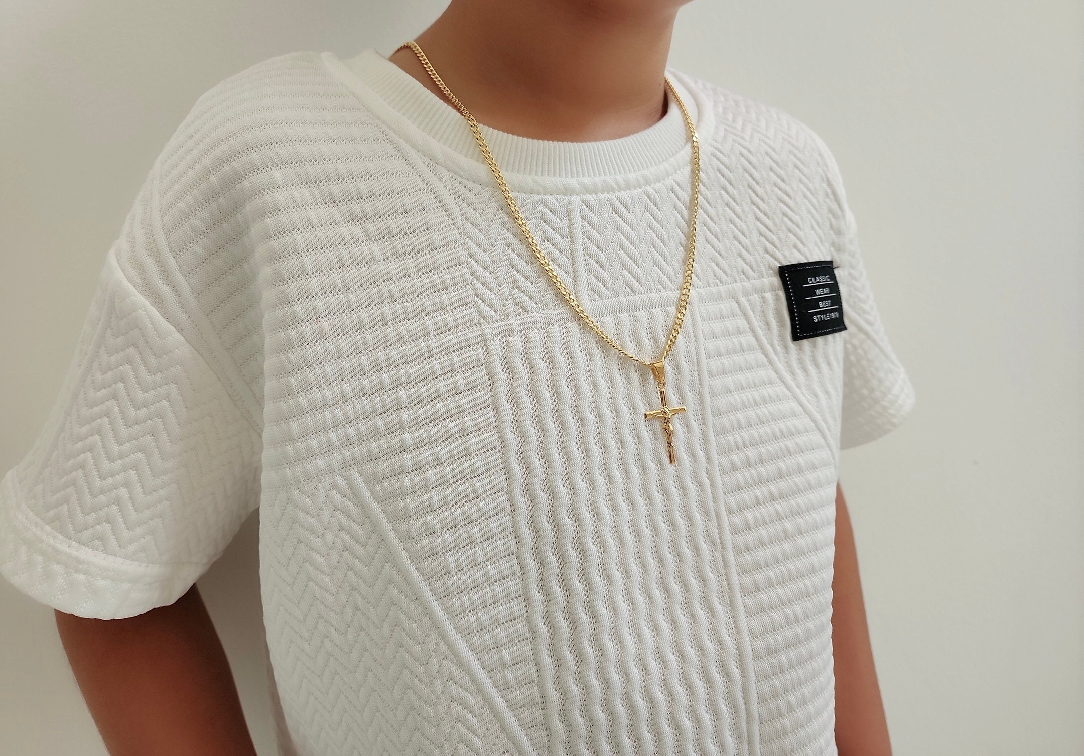Gold Filled Children's Cross Necklace: Communion, Baptism Gift - Etsy