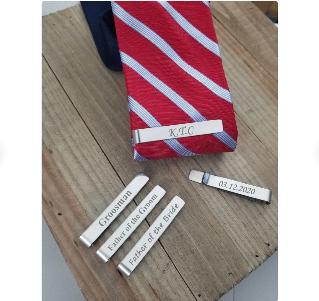 Custom Engraved Tie Bar, Engraved Tie Clip, Personalized Gift for ...