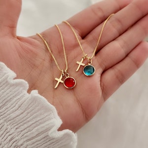 Dainty Cross Necklace, Small Cross Pendant, Tiny Cross Necklace ...