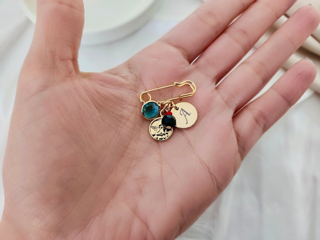 Azabache Baby Pin Para Bebe, Azabache Charm, Charm Azabache Para Bebe ...