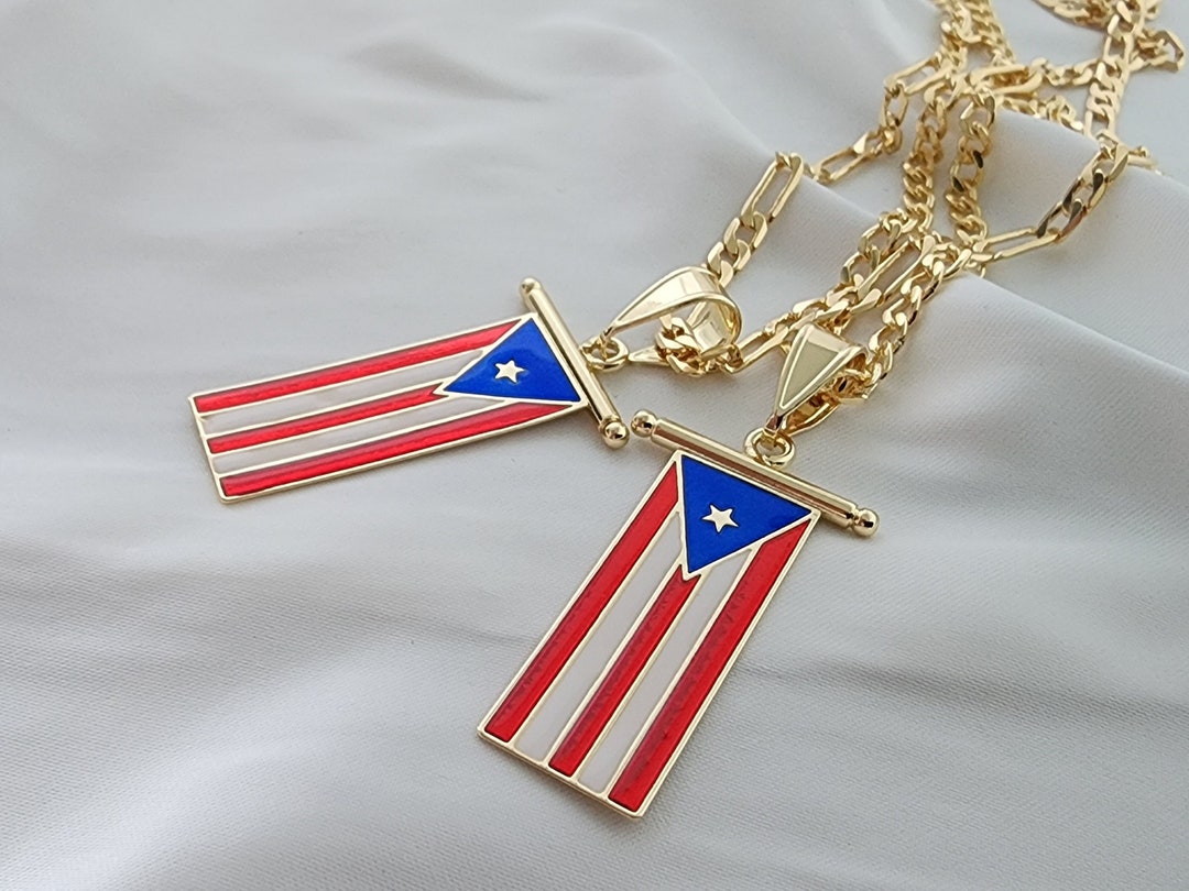 18k Gold Filled Puerto Rican Necklace Gold Filled Puerto Rico - Etsy