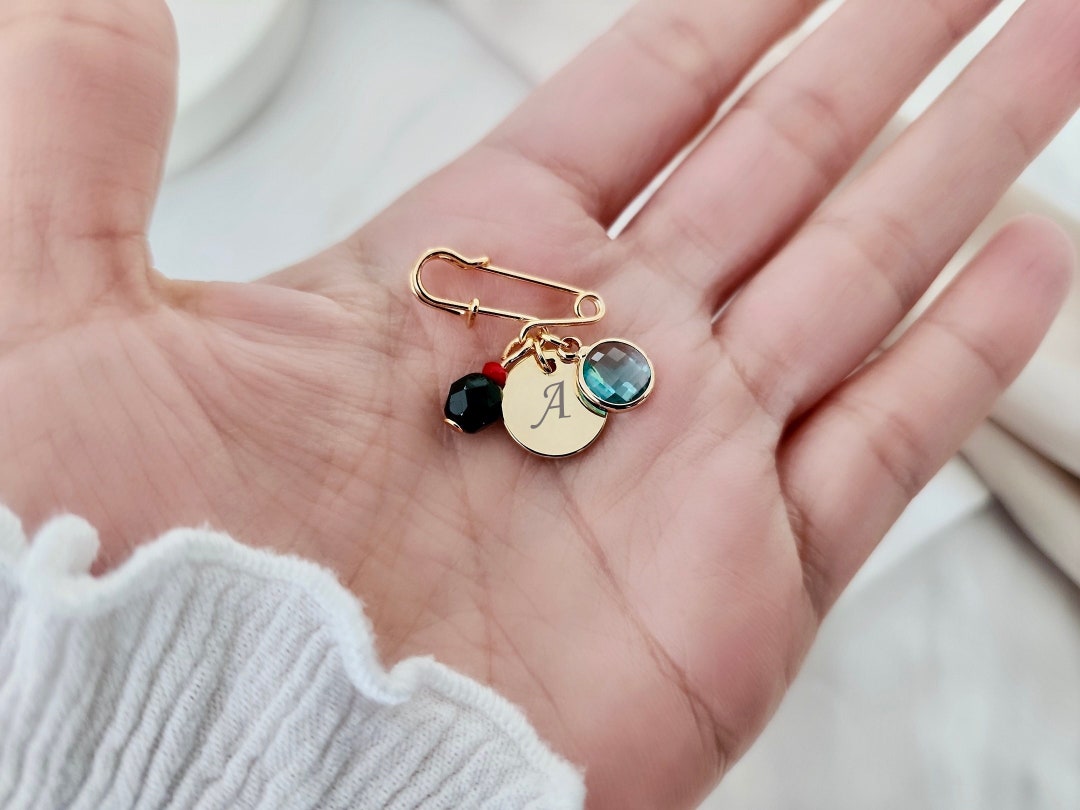 Azabache Baby Pin Para Bebe, Azabache Charm, Charm Azabache Para Bebe ...