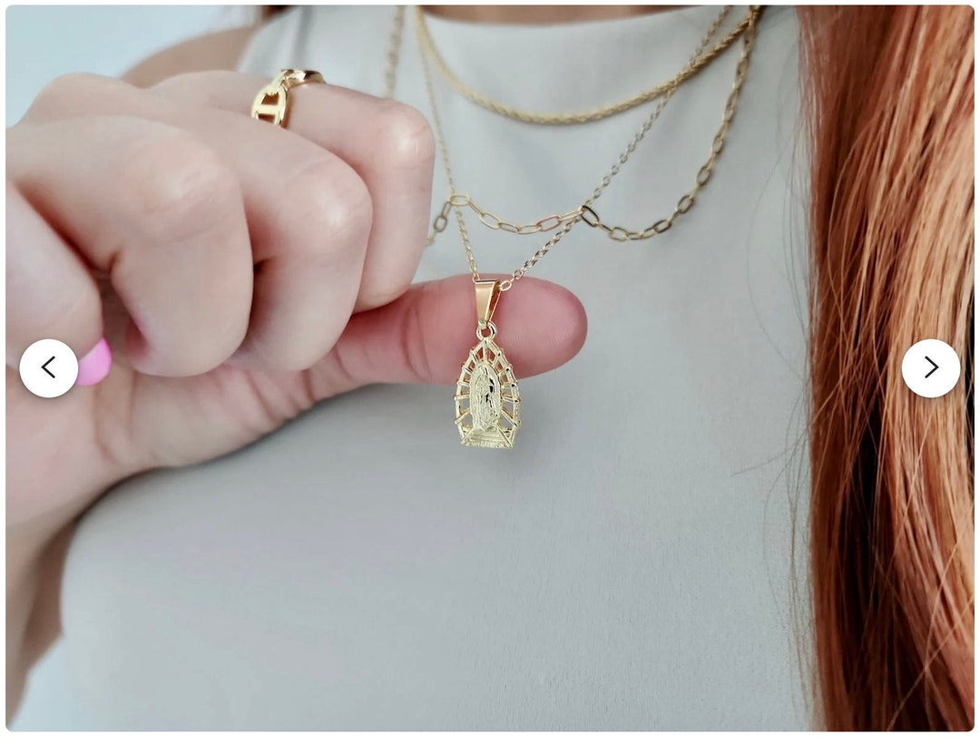 Virgin Mary Necklace | Blessed Mother Necklace | Miraculous Medal ...