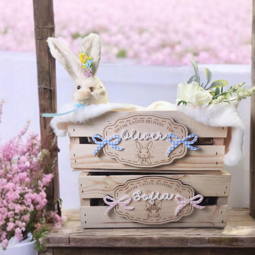 Custom Easter Crate Wood & Acrylic Signs - Etsy