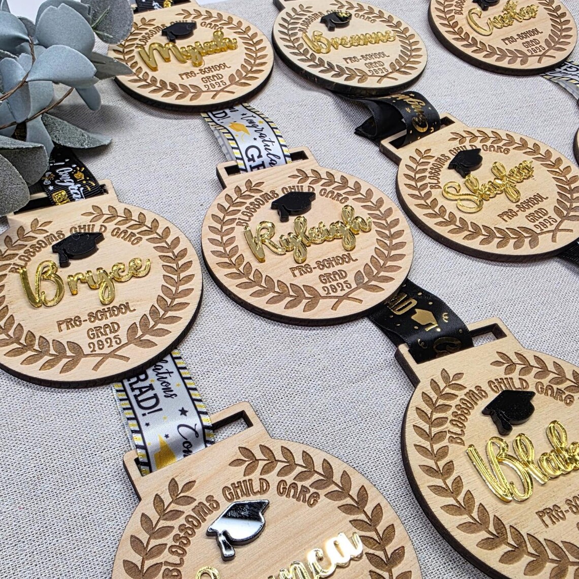 Custom Wood and Acrylic Graduation Medal Ornament - Etsy Canada