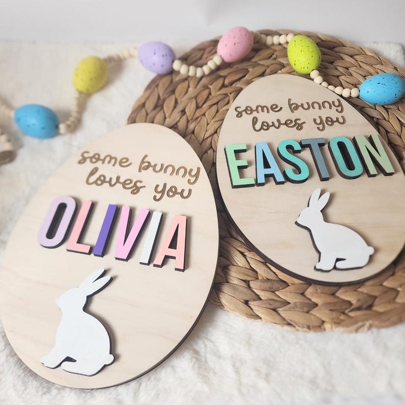 Custom Egg Name Puzzle - Etsy