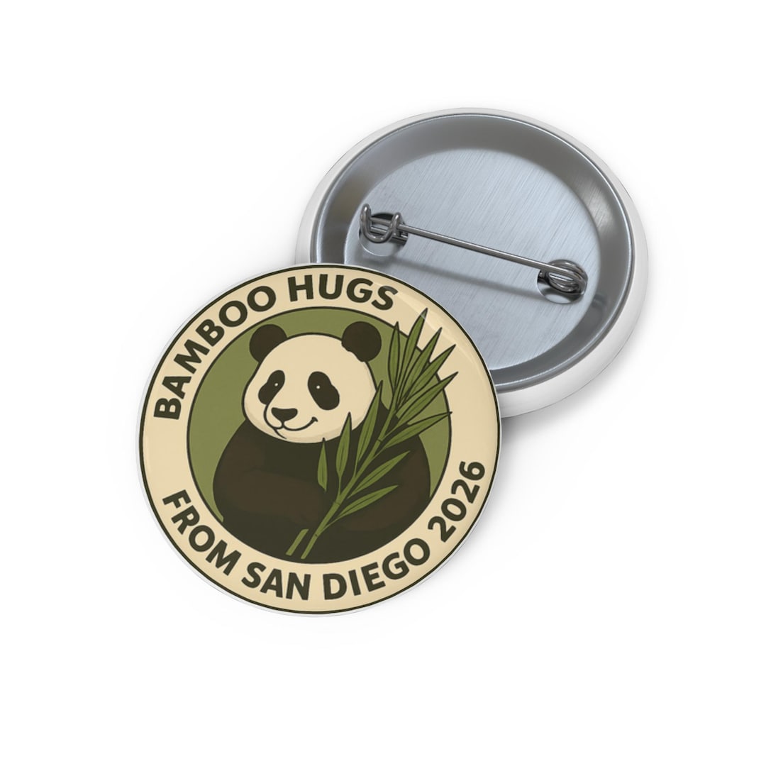 Bamboo Hugs Panda Pin – San Diego 2026 Convention Souvenir Button Pin, Jwgifts, 2026 Convention ...