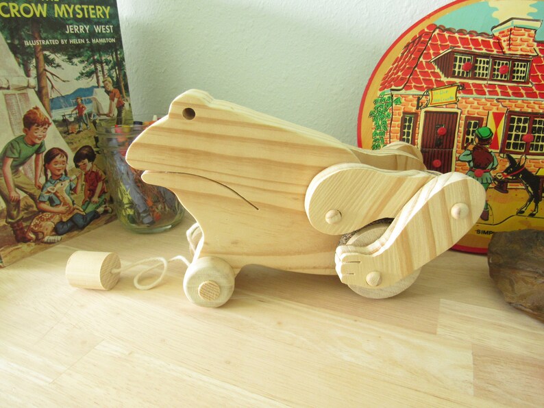 Solid Wooden Toy Frog/old Fashion Wooden Toys/untreated Non-toxic Wood ...