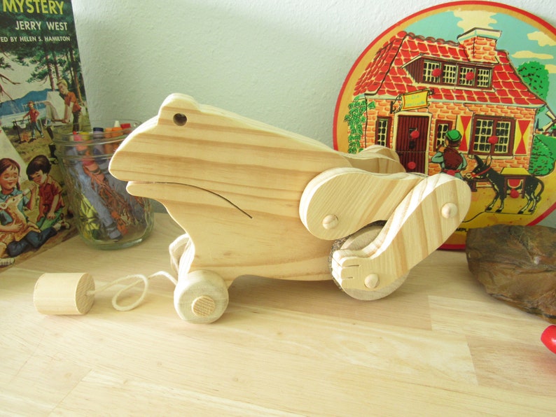 Solid Wooden Toy Frog/old Fashion Wooden Toys/untreated Non-toxic Wood ...