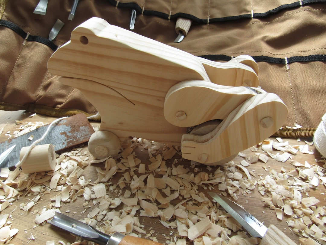 Solid Wooden Toy Frog/old Fashion Wooden Toys/untreated - Etsy