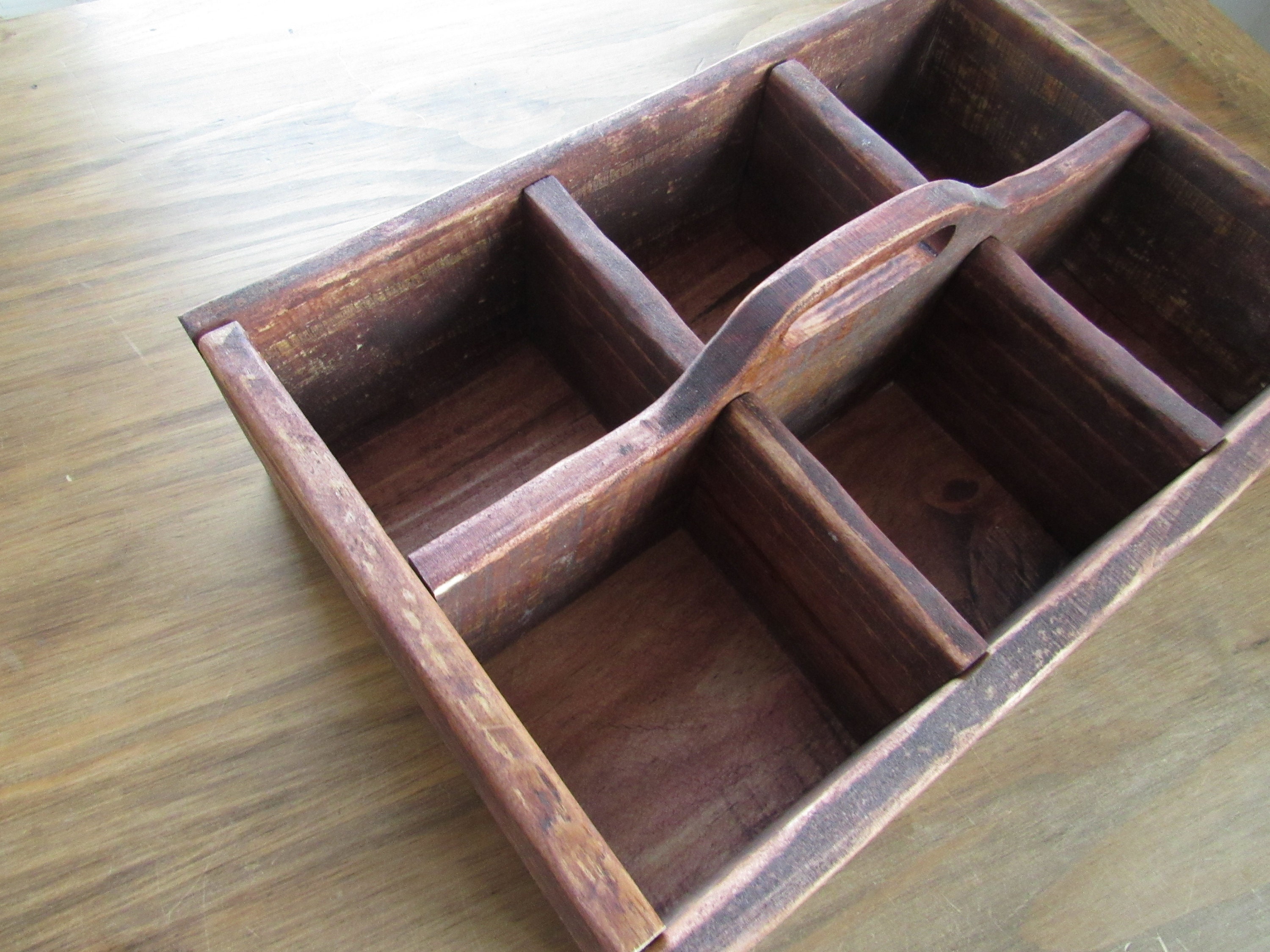 Handmade Rustic Pine Wood Caddy: Hobby & Desk Organizer - Etsy