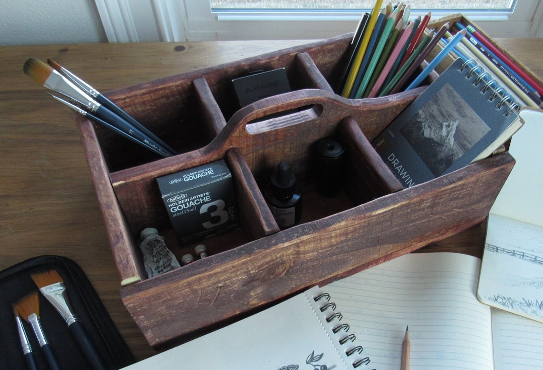 Flat Wooden Caddy /handmade Tray / Rustic Serving Tray / Modern Rustic ...