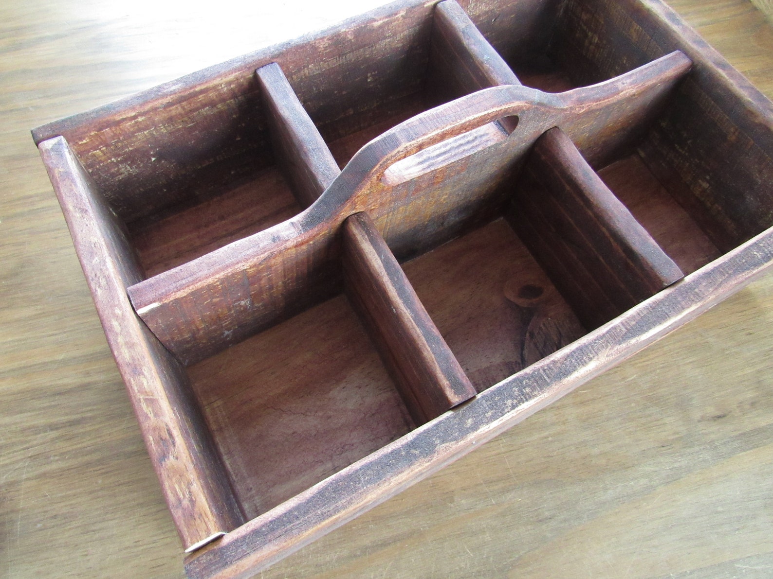 Handmade Rustic Pine Wood Caddy: Hobby & Desk Organizer - Etsy